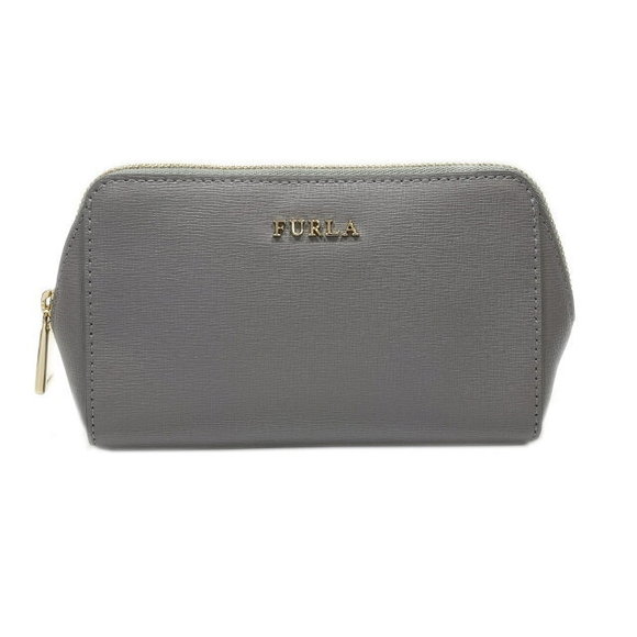 Furla | Bags | Furla Pouch Bag Leather Gray | Poshmark